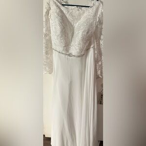 JJs House | Dresses | Jjs House Aline Scoop Court Train Chiffon Lace ...